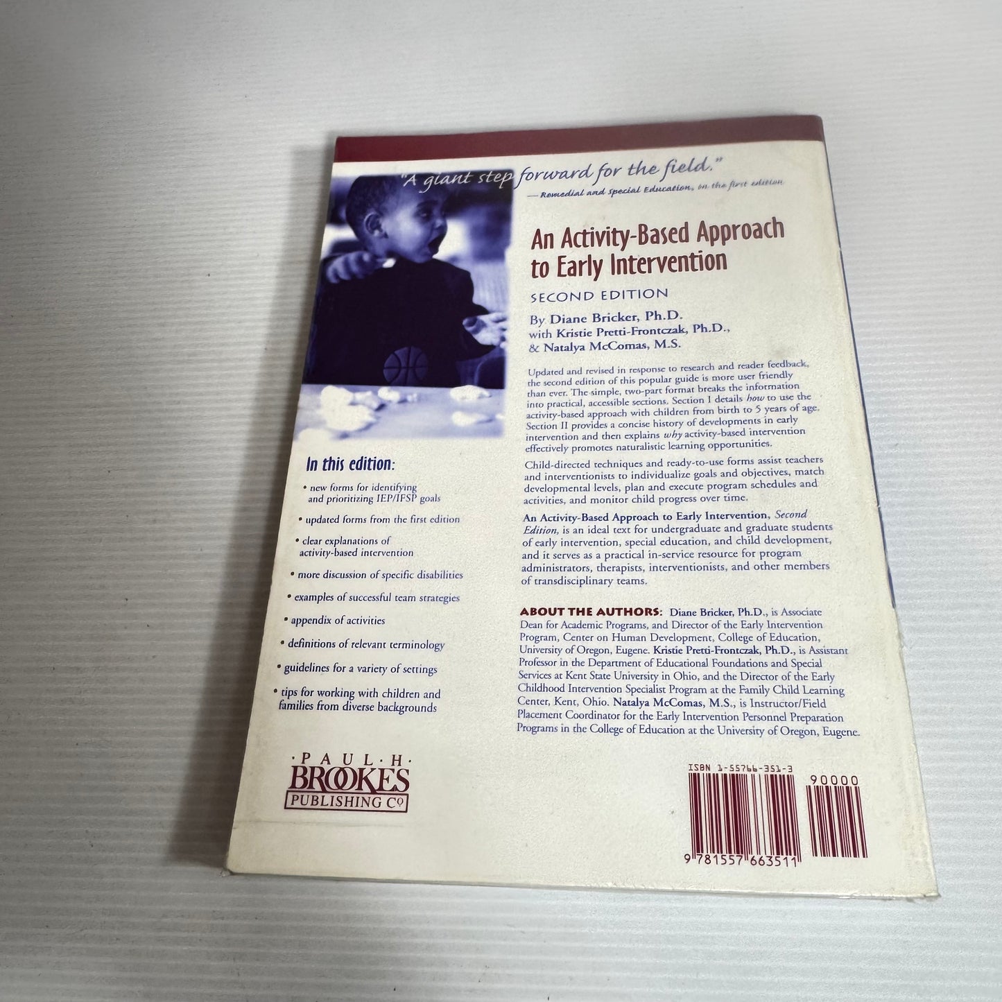 An Activity-Based Approach to Early Intervention (2nd Ed.) - Diane Bri ...