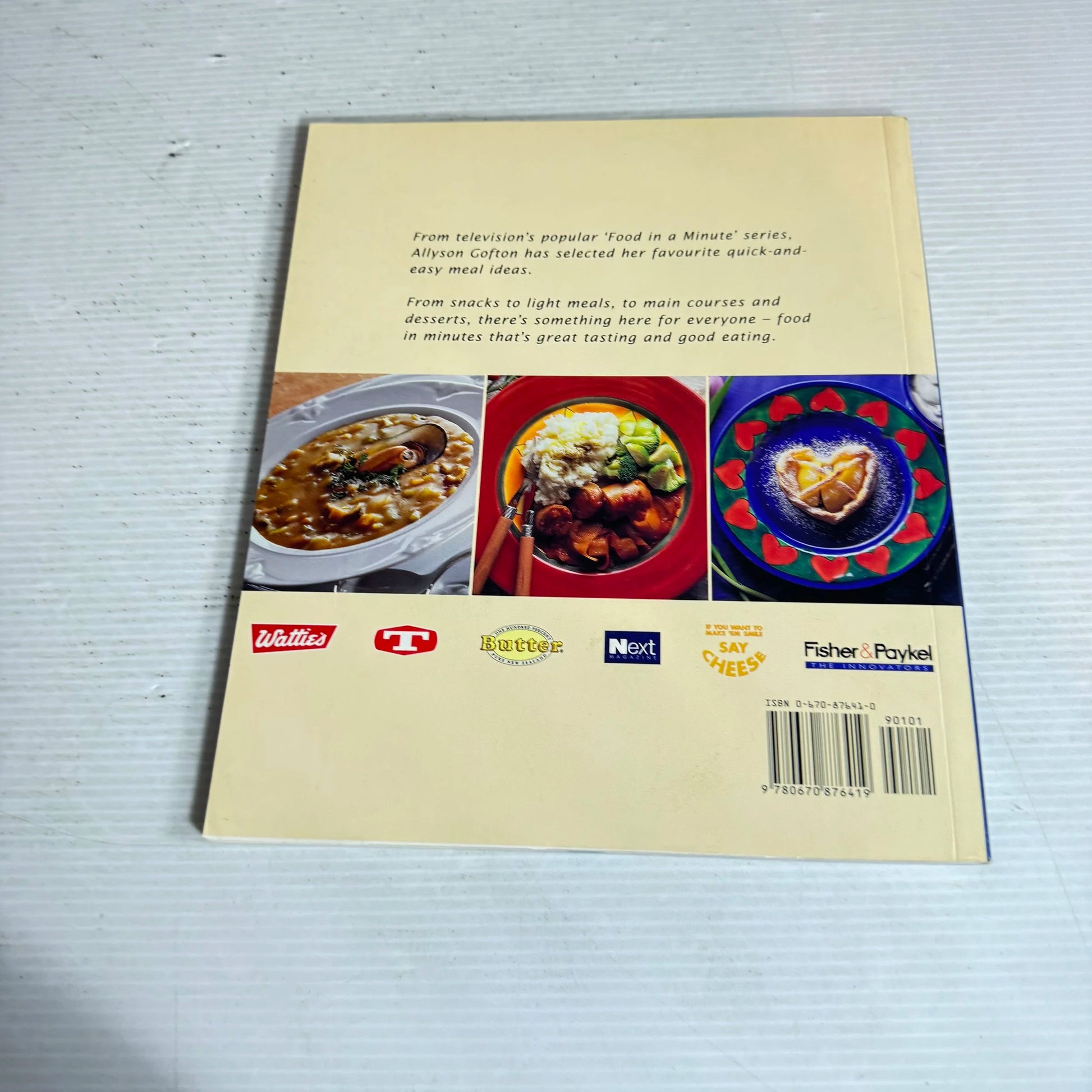Food in a Minute : Recipes from the Popular TV Series - with Allyson G ...